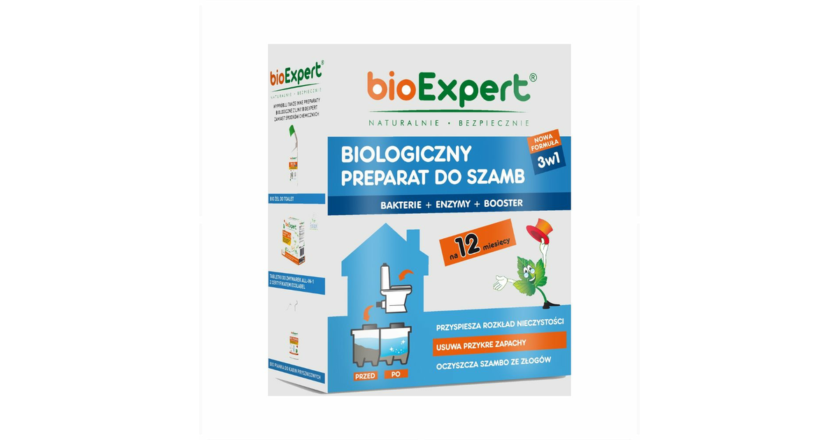 bioExpert, BIO preparat do szamb 3w1, 1 kg | Ekodrogeria