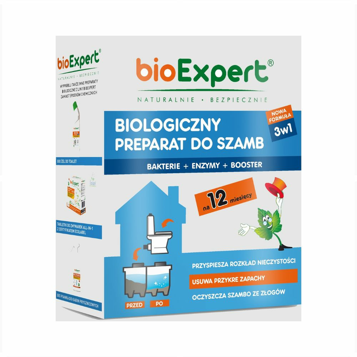 bioExpert, BIO preparat do szamb 3w1, 1 kg | Ekodrogeria