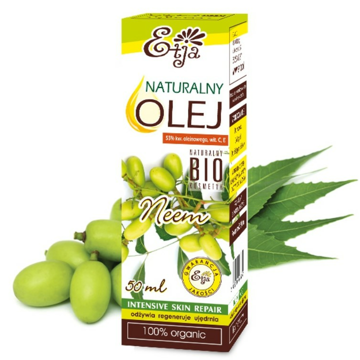 Etja, Naturalny olej Neem z Miodli Indyjskiej, 50 ml | Ekodrogeria